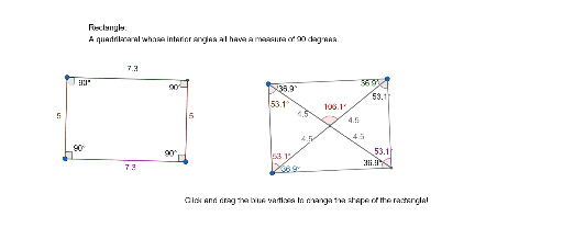 Rectangle Characteristics – GeoGebra