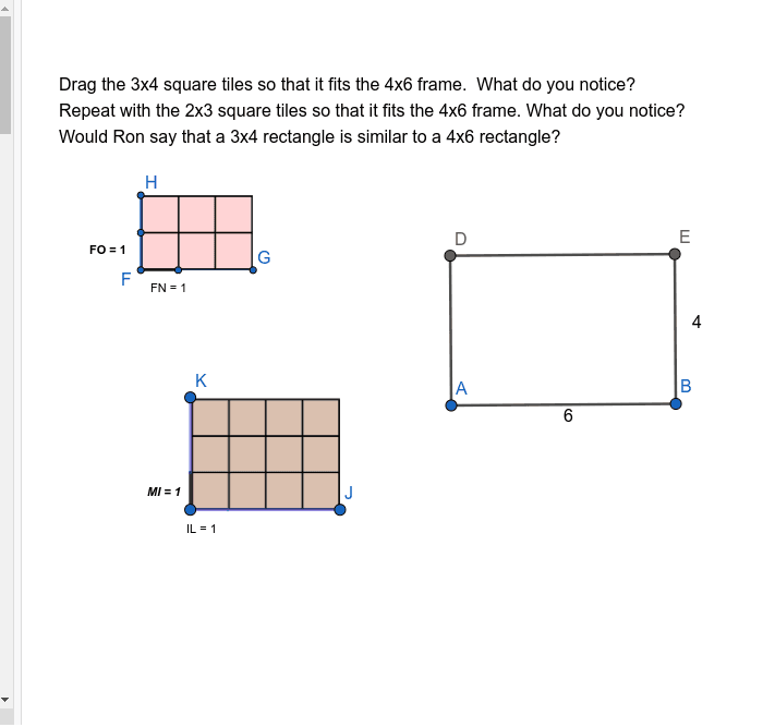 stretch the 3x4 to a 4x6 – GeoGebra