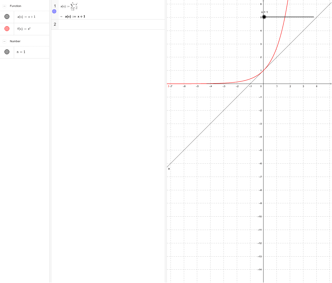 Taylor Series e^x – GeoGebra
