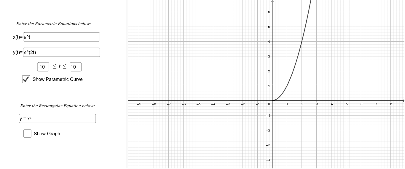 Parametric Equations Grapher – GeoGebra