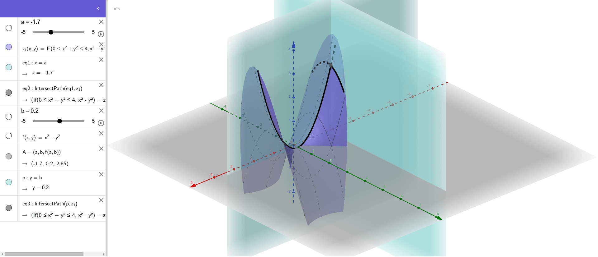 Partial Derivative Demo – GeoGebra