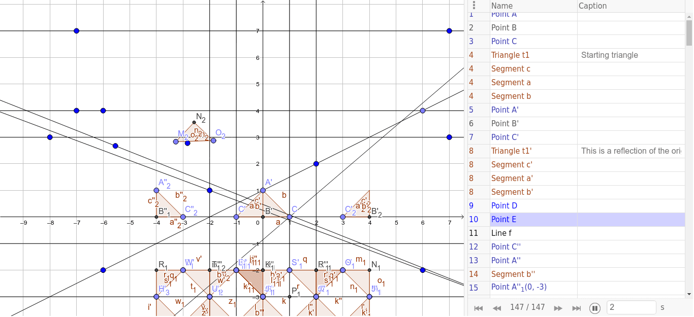 Face Creation Through Reflection 2 – GeoGebra