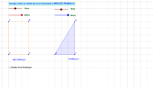 Superficie del triángulo – GeoGebra