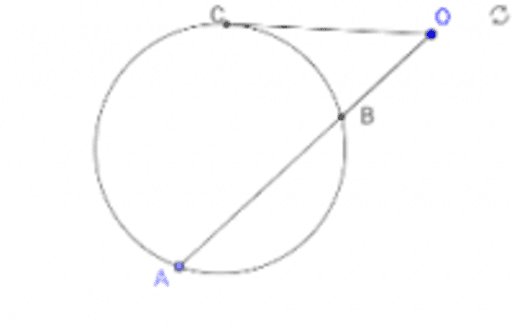 Lengths of segments in a circle – GeoGebra