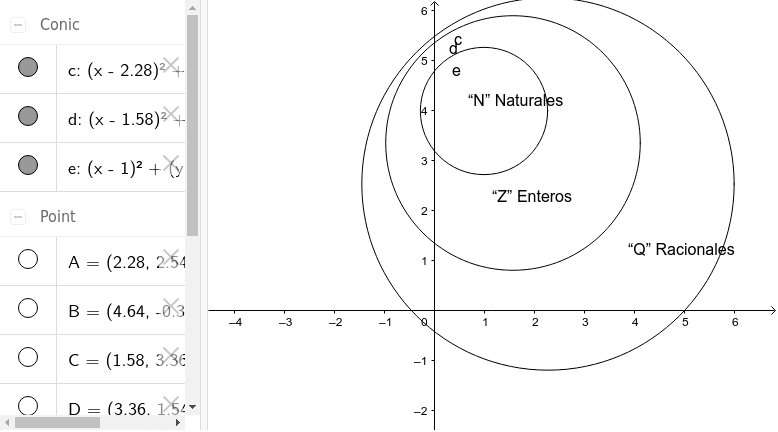 CONJUNTOS NUMÉRICOS – GeoGebra