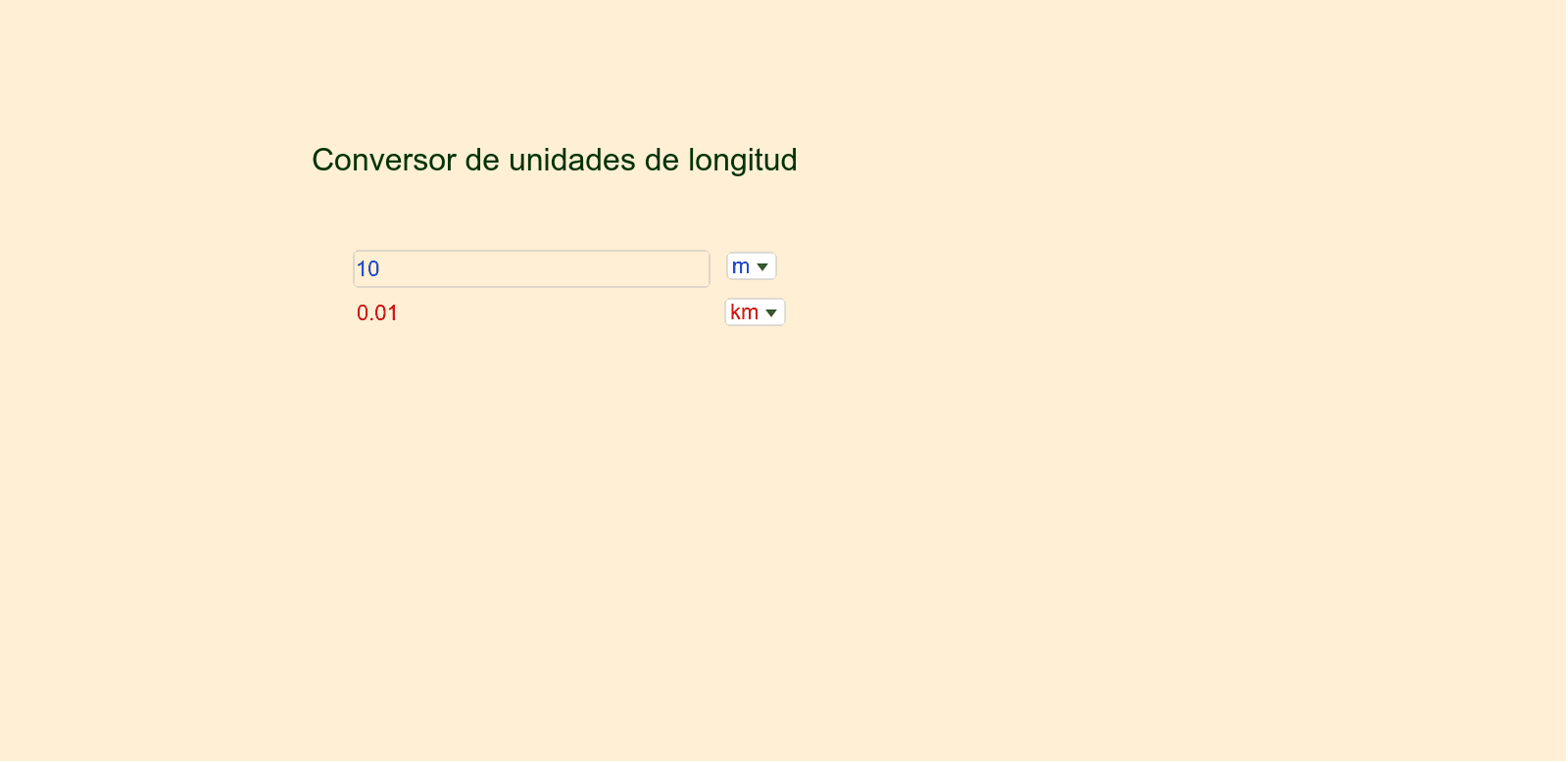 Conversor unidades de longitud – GeoGebra