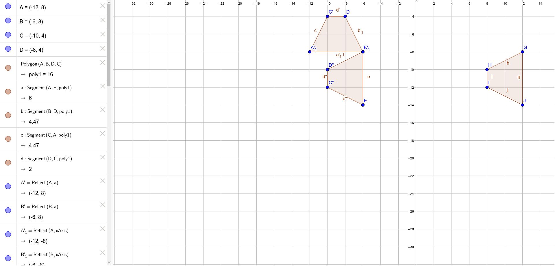 Practice with Trapezoids (Reflections and Rotations) – GeoGebra