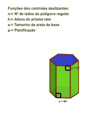 EXPLORANDO OS PRISMAS DE BASE REGULAR – GeoGebra