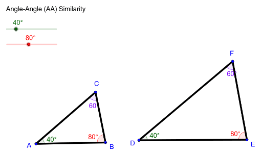 Angle-Angle Similarity Theorem – GeoGebra