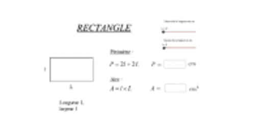 Le rectangle - périmètre et aire – GeoGebra