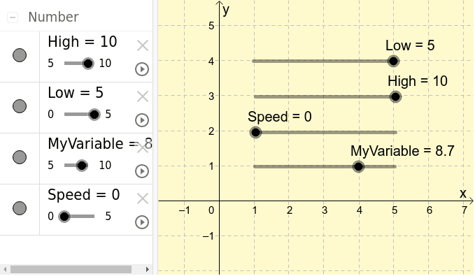 Controlling slider parameters with other sliders/variables – GeoGebra