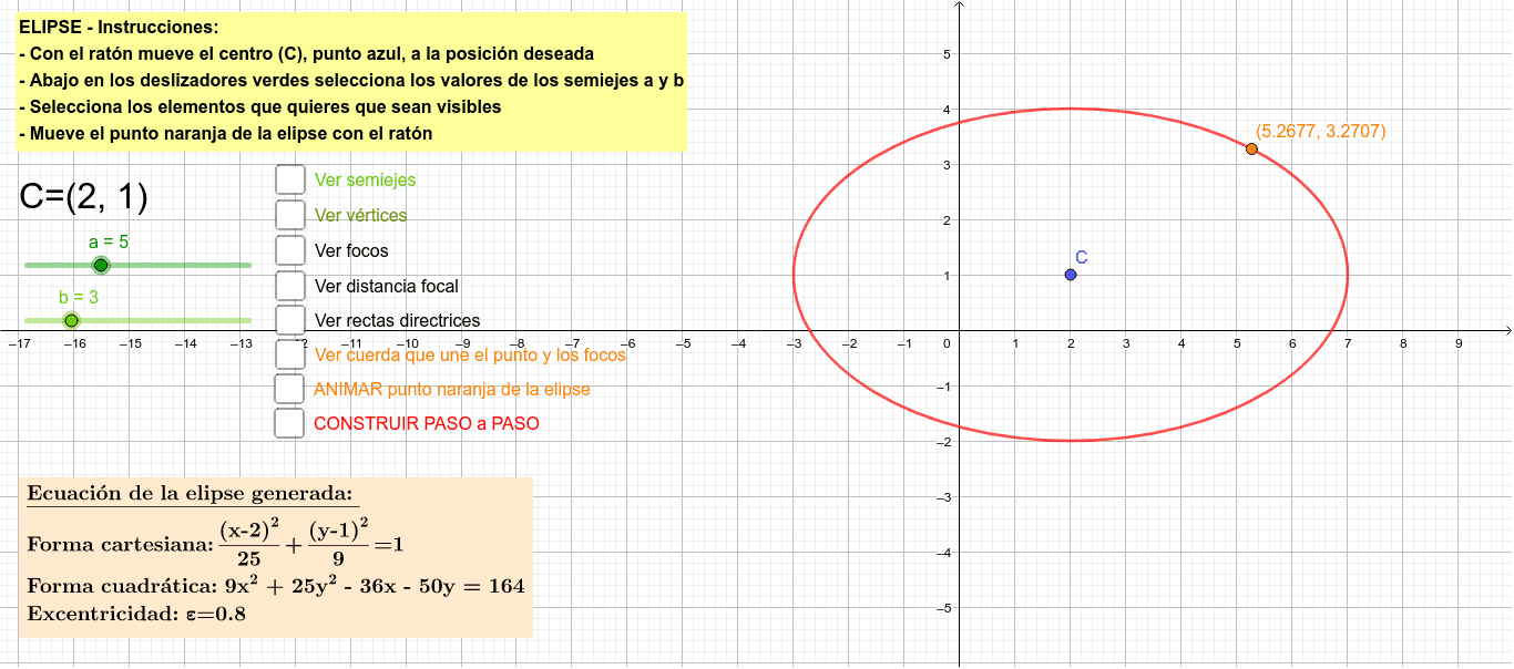 Elipse PASO a PASO – GeoGebra