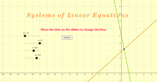 Systems of Linear Equations Intro – GeoGebra