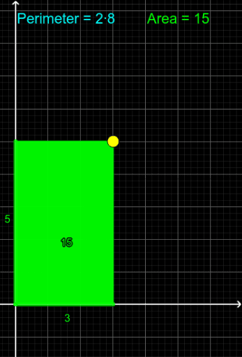 build a quadratic using a rectangle – GeoGebra