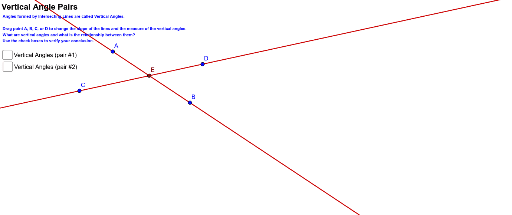 Vertical Angles – GeoGebra