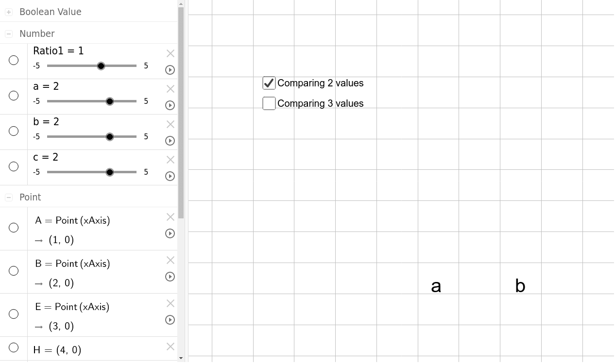 Splitting Ratios with random ratios – GeoGebra