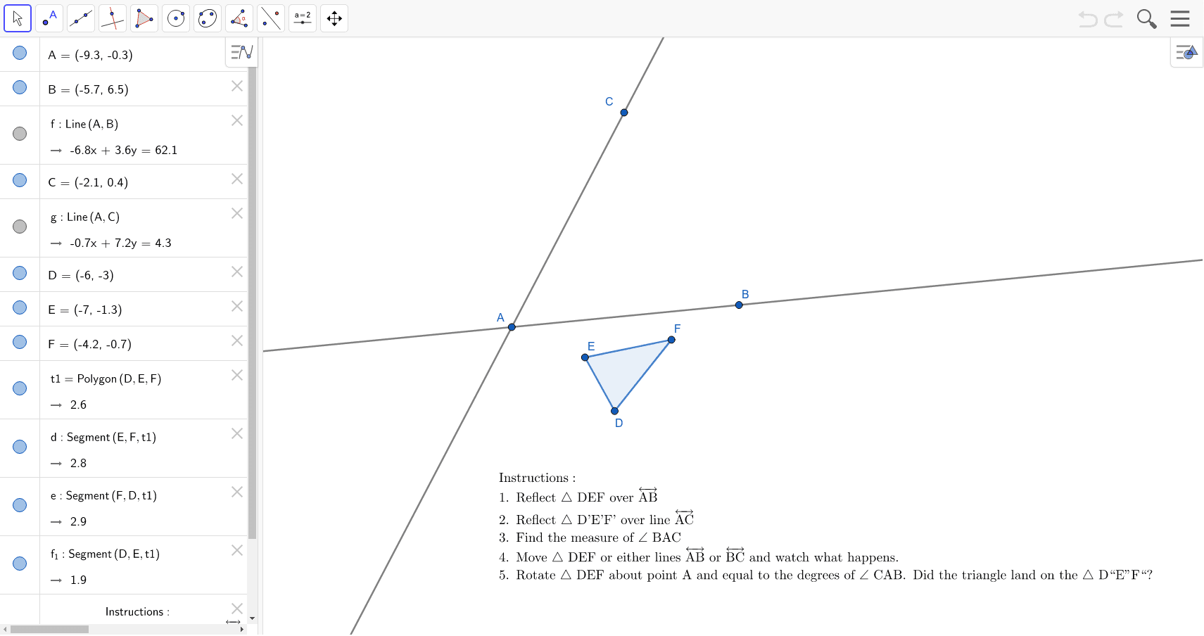 Rotation Discovery – GeoGebra