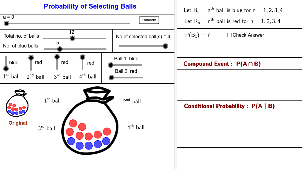Probability: Selecting Balls – GeoGebra