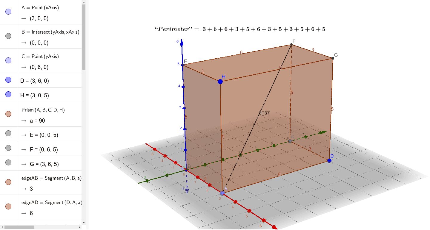 Rectangular Prism "Perimeter" – GeoGebra