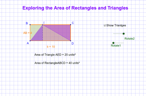 Exploring Area of Triangles – GeoGebra