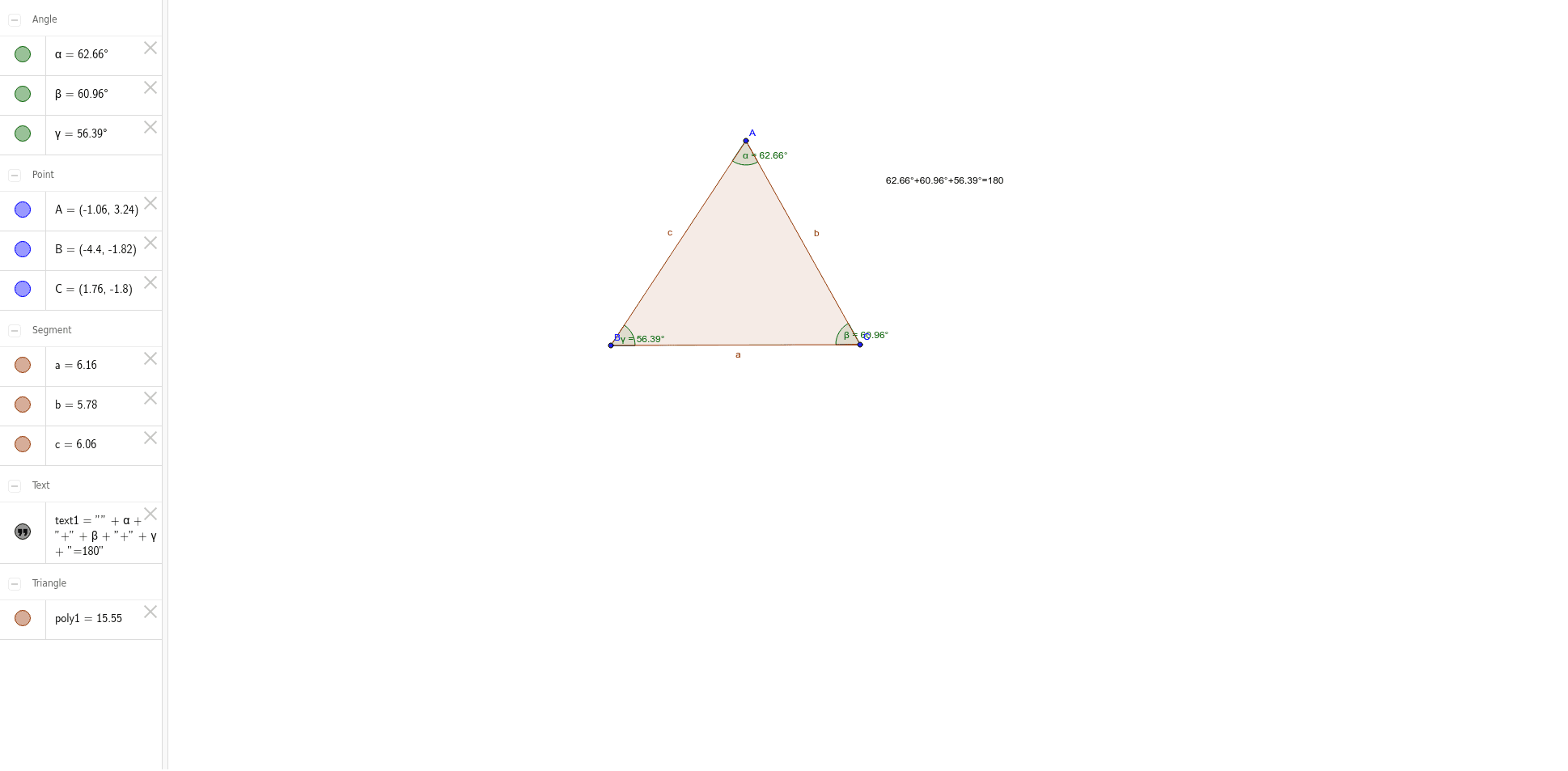 Interactive Triangle – GeoGebra