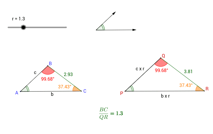 SAS Similarity – GeoGebra