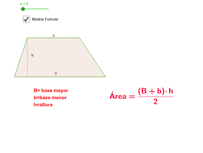 Área de un trapecio – GeoGebra
