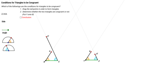 Conditions for Congruent Triangles – GeoGebra