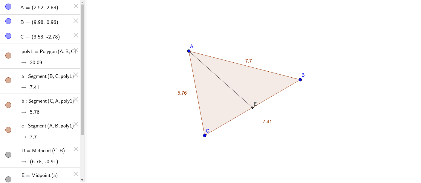Triangle Median – GeoGebra