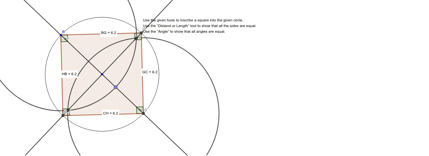 Inscribe a Square – GeoGebra
