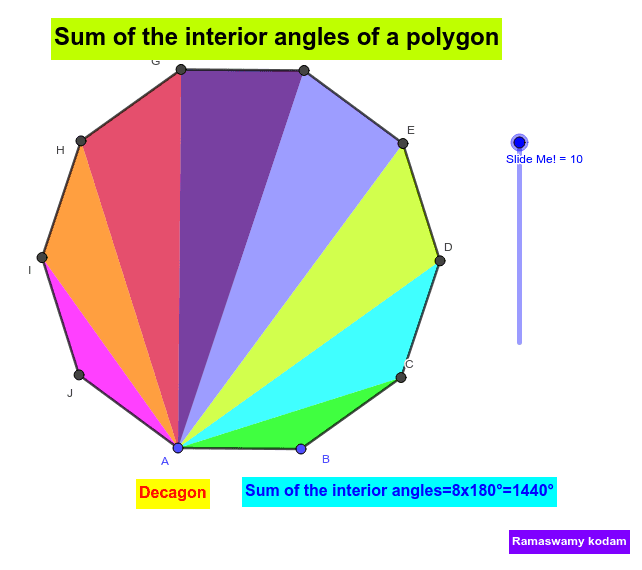 Interior angles of a Polygon – GeoGebra