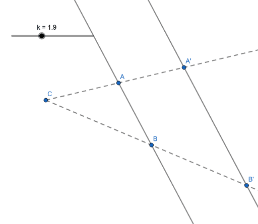 Dilation of a line – GeoGebra