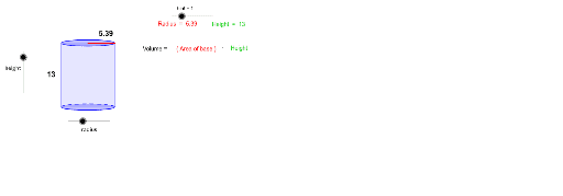 Volume of cylinder – GeoGebra