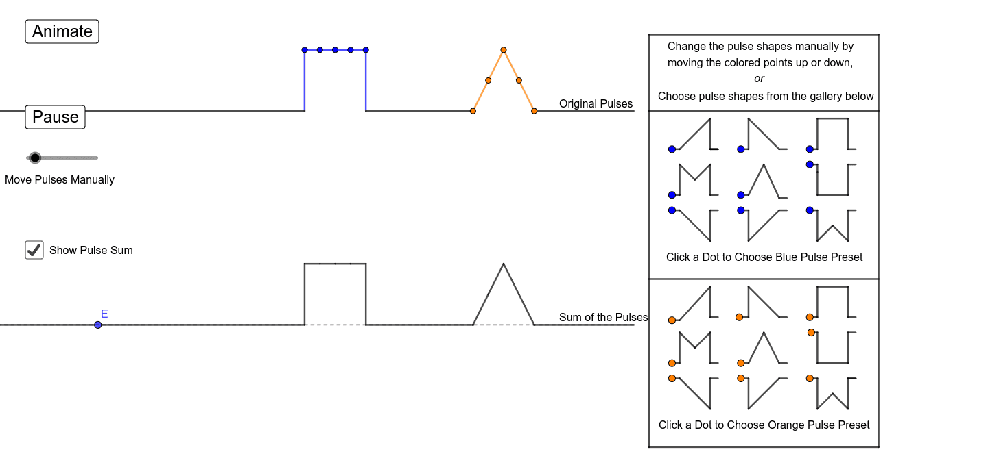 Wave Pulse Interference and Superposition – GeoGebra