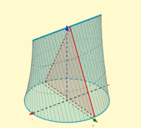 Volumen de un conoide – GeoGebra