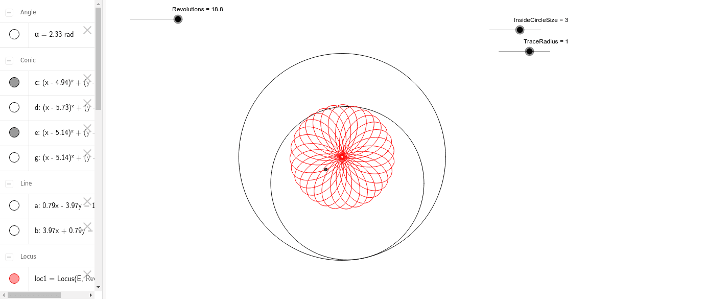 Circle Rolling Inside Another Circle - Locus – GeoGebra