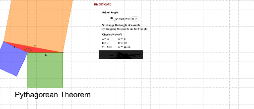 Investigation 3.1 In Looking for Pythagoras – GeoGebra