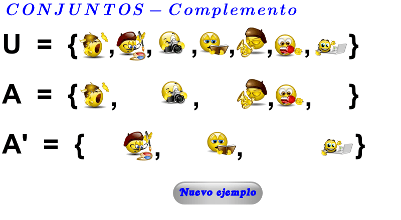 Conjuntos - complemento ( ejemplos ) – GeoGebra