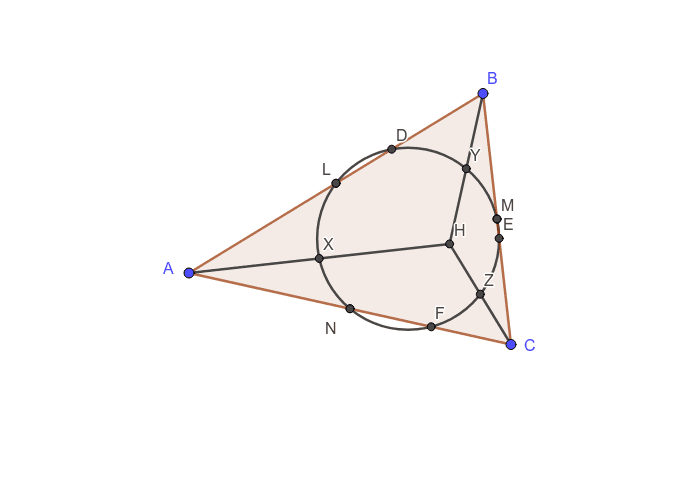 Simple Nine Point Circle