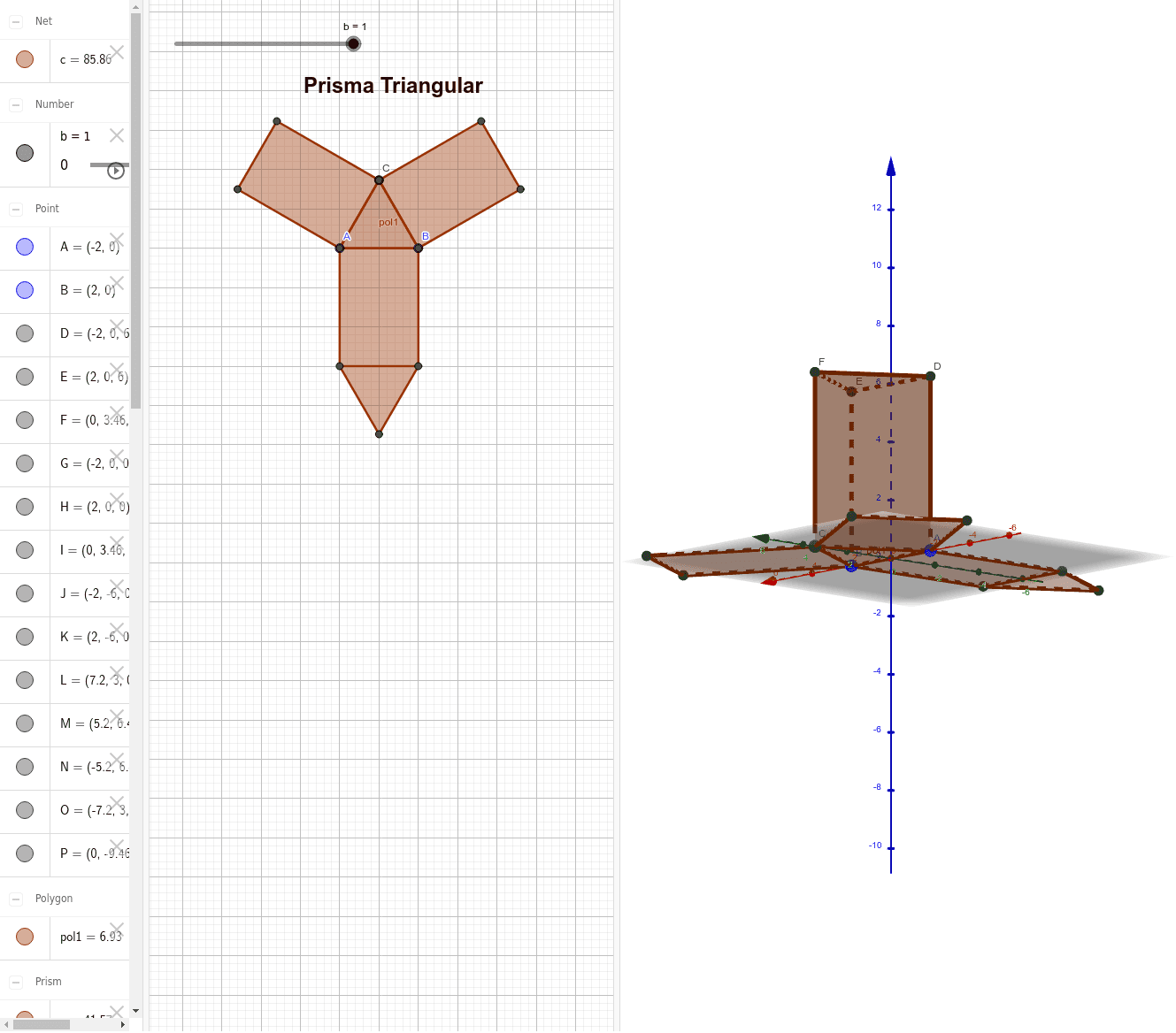 Prisma Triangular – GeoGebra
