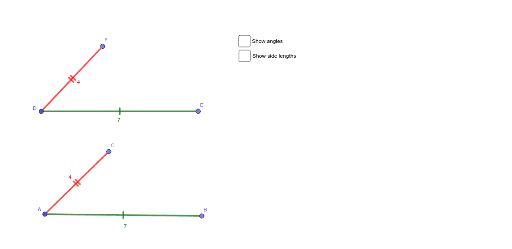 Hinge Theorem – GeoGebra