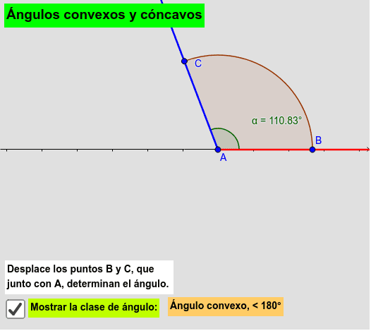 Clasificación de ángulos – GeoGebra