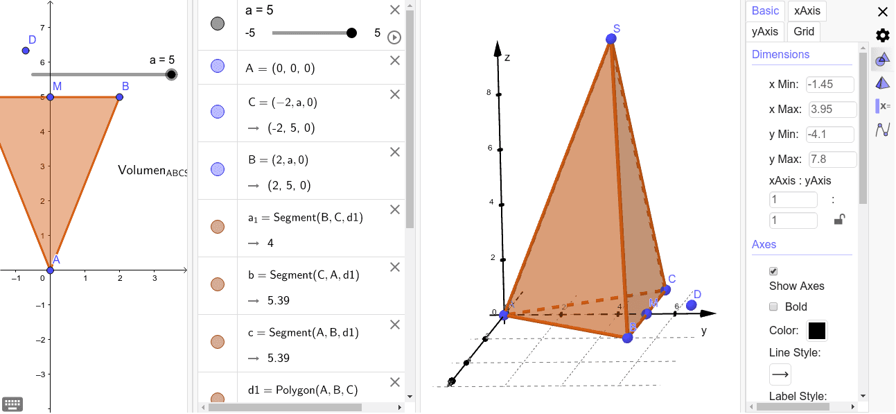 Pyramide 3D – GeoGebra