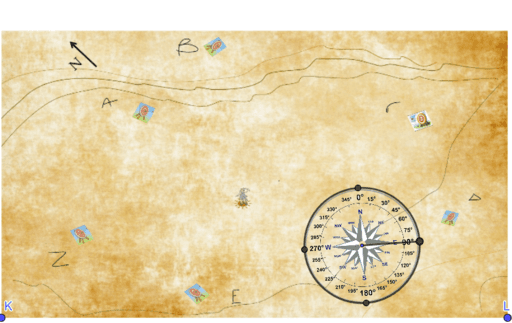 Heading compass with map – GeoGebra