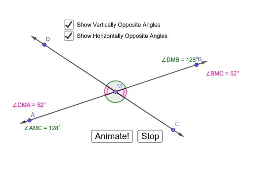 Vertically Opposite Angles – GeoGebra