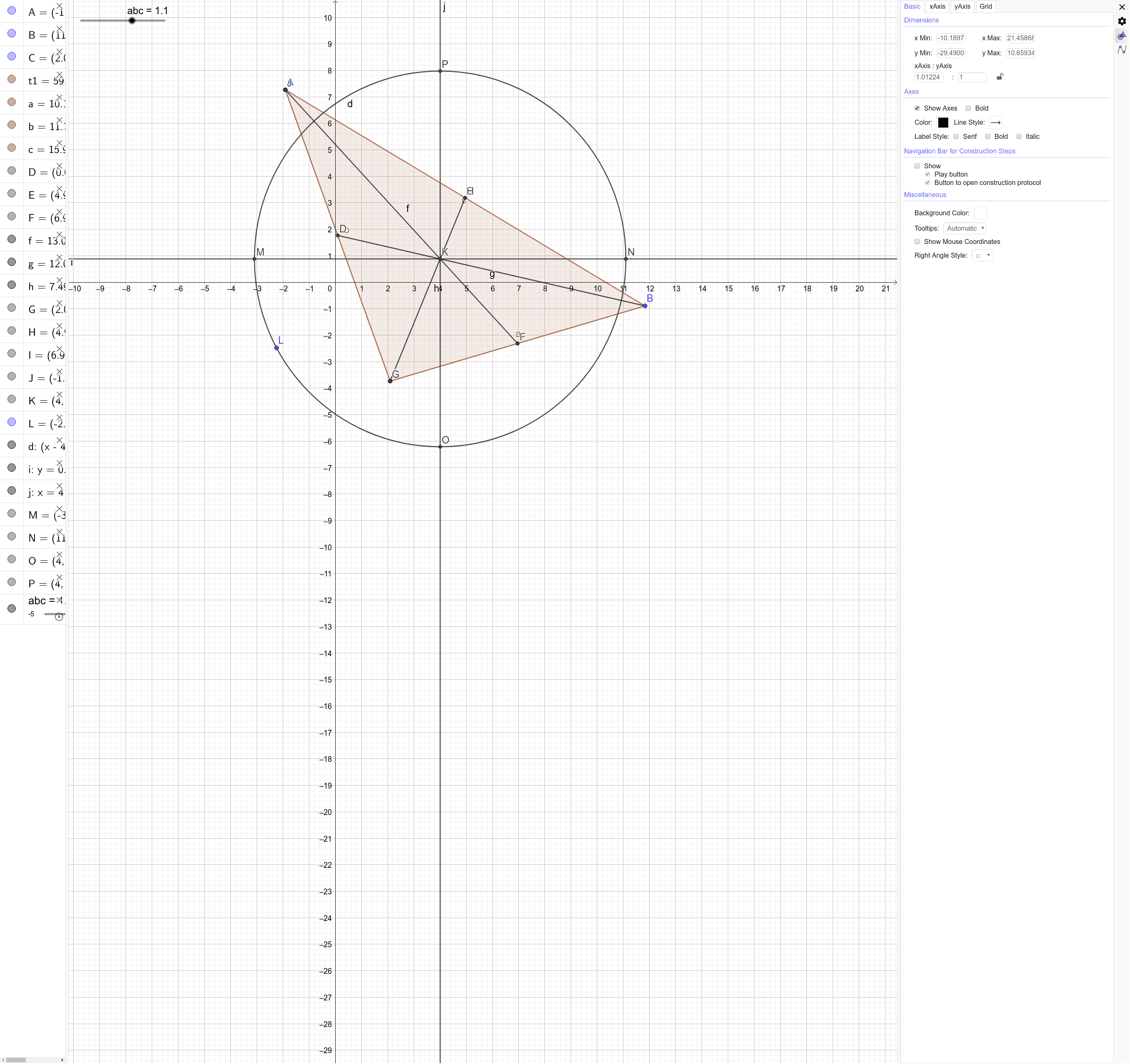 Window Guided by a Triangle – GeoGebra