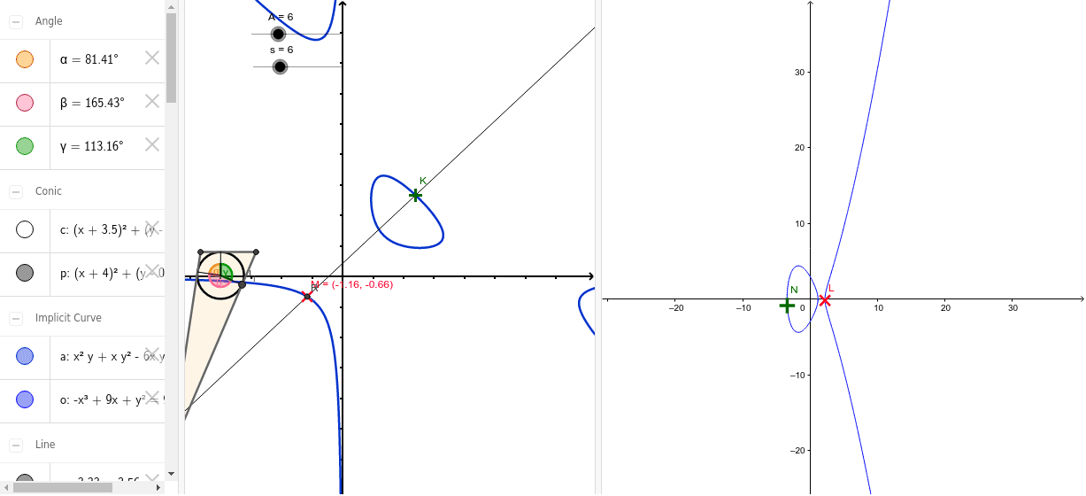Parametrization of Triangles by Elliptic Curves – GeoGebra