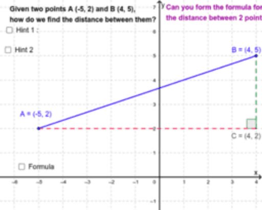 Distance Formula Interactive – GeoGebra