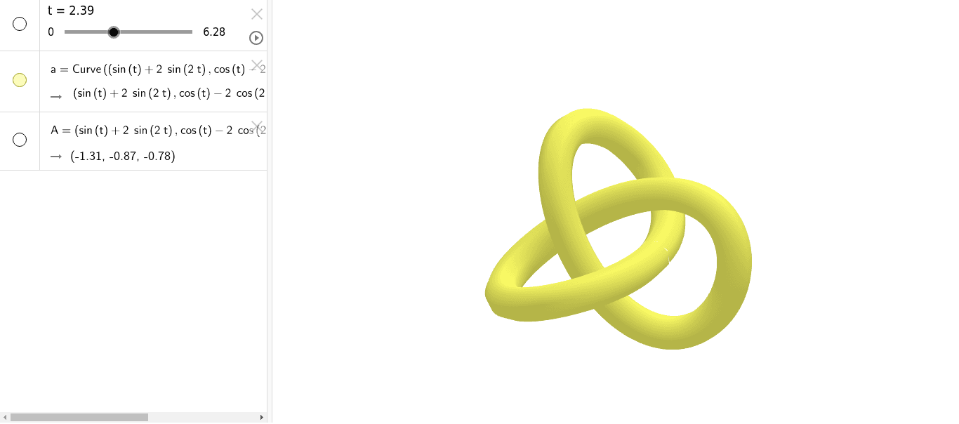 Trefoil Knot – GeoGebra