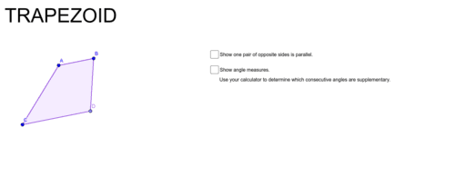 Trapezoid Checkboxes – GeoGebra
